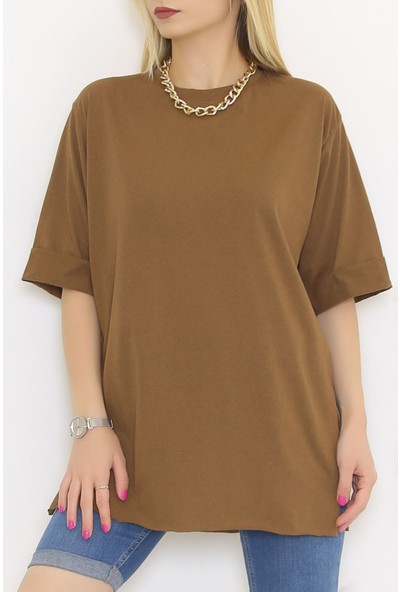 Aygi Duble Kol Tişört Kahve