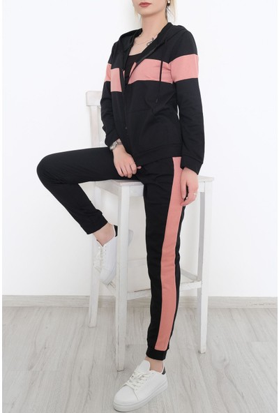 Parçalı Eşofman Takımı Siyahpudra - 9869.1348.