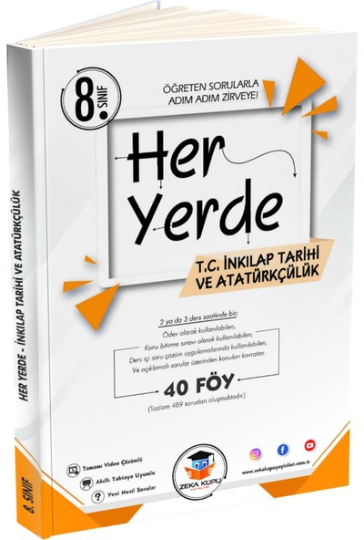 Zeka Küpü Yayınları 8. Sınıf Heryerde T.c. Inkilap Tarihi ve Atatürkçülük Soru Bankası (Ciltli) Zeka Küpü Yayınları 8. Sınıf Heryerde T.c. Inkilap Tarihi ve Atatürkçülük Soru Bankası (Ciltli)