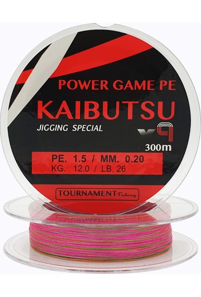 Tournament Fishing Power Game Pe Kaıbutsu Jigging Special X9 Pe.1.5 /mm0.20 KG12.0/LB.26 Tournament Fishing Power Game Pe Kaıbutsu Jigging Special X9 Pe.1.5 /mm0.20 KG12.0/LB.26