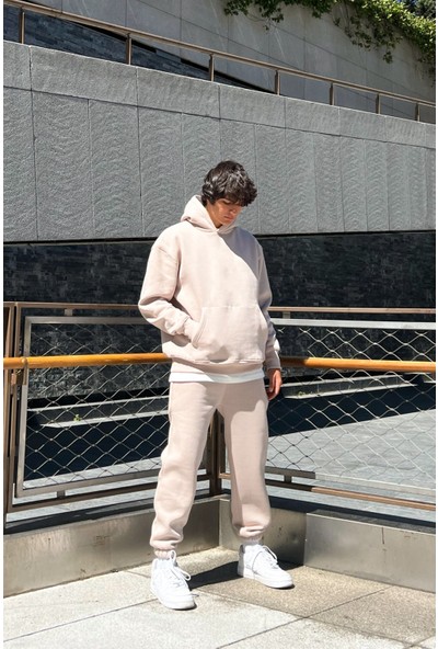 Flaw Basic Outfit Krem Eşofman Takımı Flaw Basic Outfit Krem Eşofman Takımı
