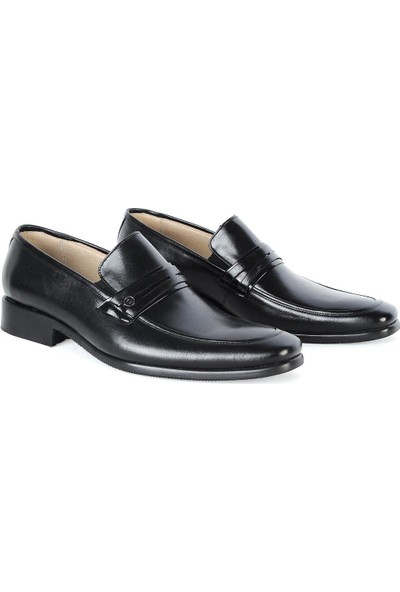 Tek Yıldız 780 Siyah Kauçuk Erkek Deri Klasik Ayakkabı