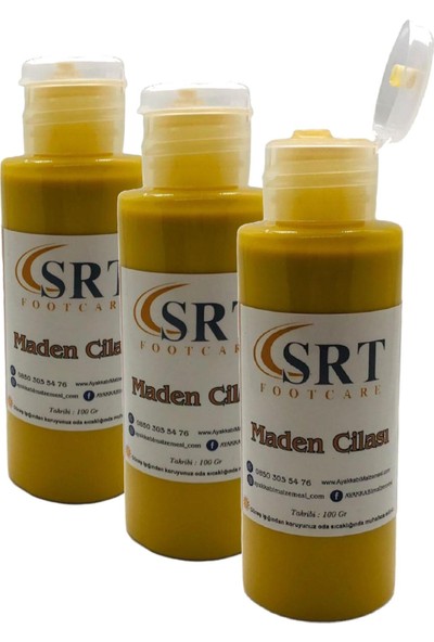 Srtfootcare 3 Adet Metal Parlatıcı Maden Cilası Gümüş Parlatıcı Kavil 110 Gr