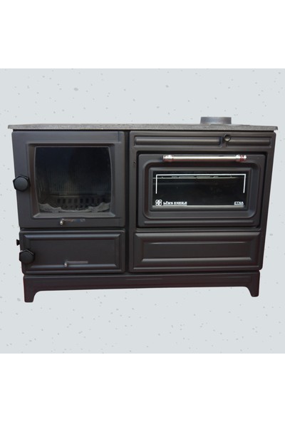 Özçancı Büyük Camlı Şömine Görünümlü Odun Kömür Kuzinesi Özçancı Büyük Camlı Şömine Görünümlü Odun Kömür Kuzinesi