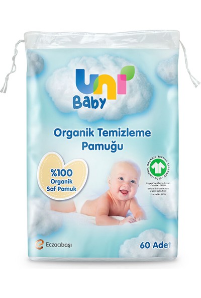 Uni Baby Bebek Temizleme Pamuğu 60'lı Uni Baby Bebek Temizleme Pamuğu 60'lı