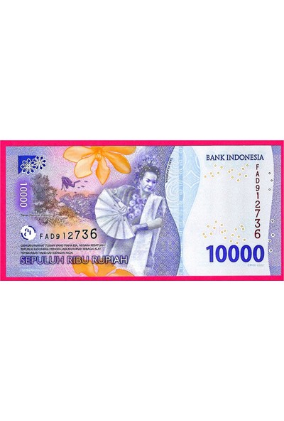 TK Endonezya Indonesia 10000 Rupiah P New 2022 Uncyeni Dizayn