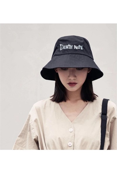 Köstebek Anime Death Note Logo Bucket Şapka Köstebek Anime Death Note Logo Bucket Şapka