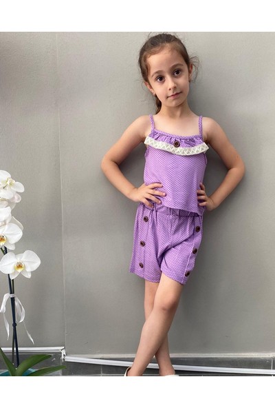 Esthelina Düğme Detaylı Atlet - Short Takım