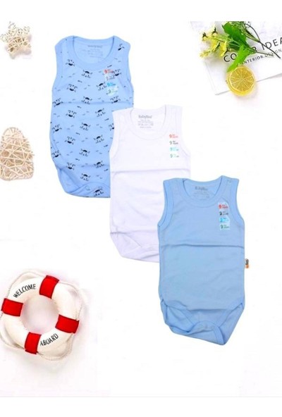 Babybonta 3 Lü Erkek Bebek Zıbın Seti