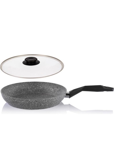 Schafer Granit Tava 26 cm Cam Kapaklı