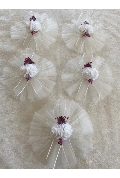 Beyaz Bohça Süsü Düğün Nişan Kına Bavul Süs 5'li Set 20 x 20 cm Beyaz Bohça Süsü Düğün Nişan Kına Bavul Süs 5'li Set 20 x 20 cm