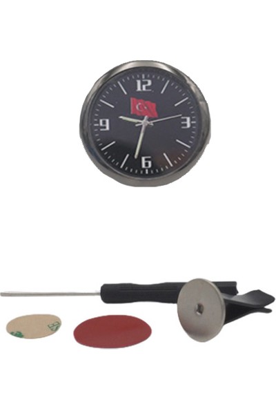 Space Araç Saati Türk Bayrağı Model / GOSA29