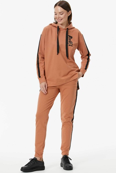 Sementa Oversize Kapüşonlu Eşofman Takım - Tarçın