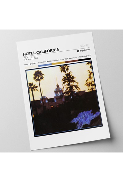 Eagles Hotel California Albümü Spotify Barkodlu Çerçevesiz Albüm Poster Eagles Hotel California Albümü Spotify Barkodlu Çerçevesiz Albüm Poster