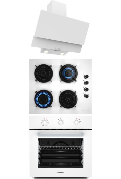 Termikel Ankastre Set (Bo O6735 W + Bh P6144 W + Eva WW60) Termikel Ankastre Set (Bo O6735 W + Bh P6144 W + Eva WW60)