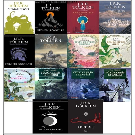 J. R. R. Tolkien Orta Dünya Seti 14 Kitap (Yüzüklerin Kitabı