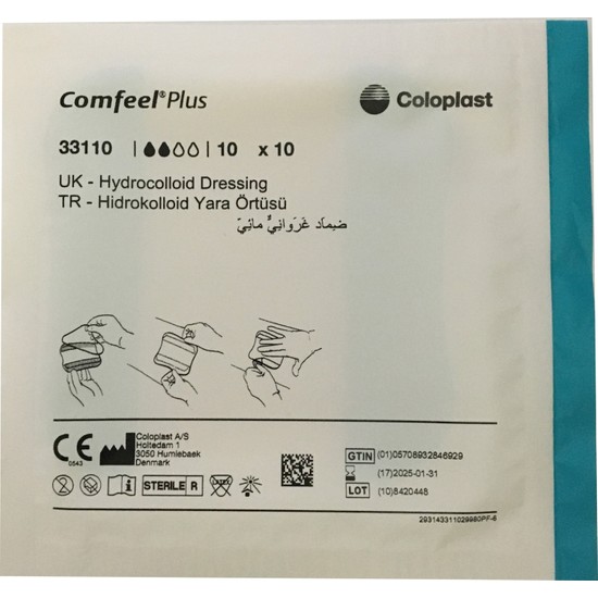 Coloplast Comfeel Plus 10X10CM Hidrokolloid Yaraa Örtüsü (1 Fiyatı
