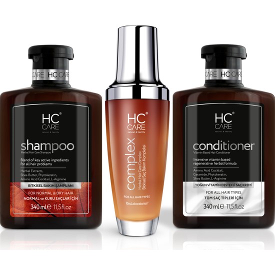 HC Care Complex, Şampuan, Saç Kremi 3'lü Saç Bakım Seti Fiyatı