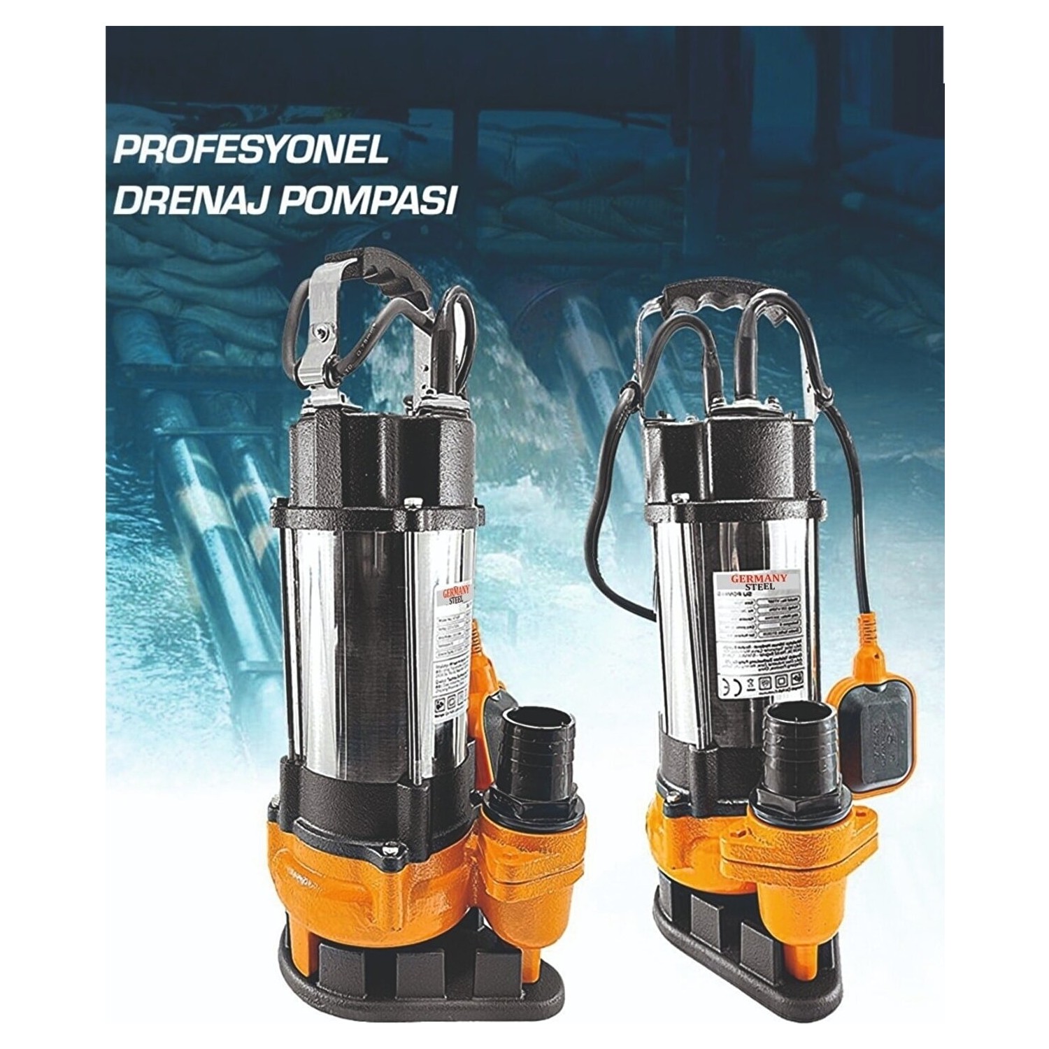 Germany Steel 370F 1 Hp Bakır Sargı Paslanmaz 1 Hp Foseptik Fiyatı