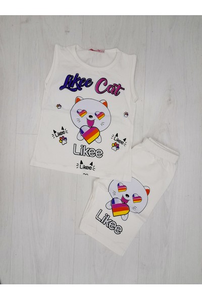 Lux Collection Kız Çocuk Kolsuz Şortlu Takım Pamuk