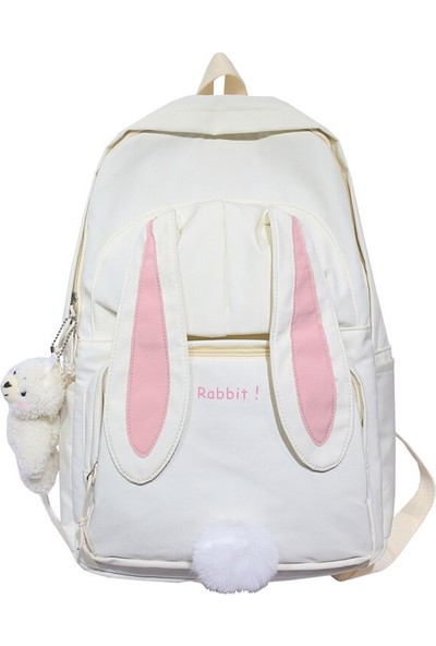 Hainan Shenda Sevimli Tavşan Kulakları Sırt Çantası - Beyaz (Yurt Dışından) Hainan Shenda Sevimli Tavşan Kulakları Sırt Çantası - Beyaz (Yurt Dışından)