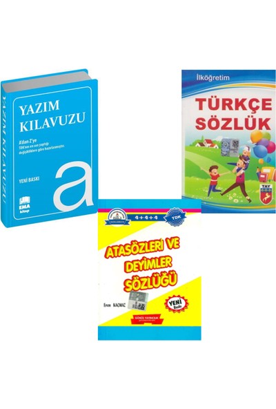 Ema Kitap Tdk Ilkokul Sözlük Seti-Türkçe Sözlük+Atasözü ve Deyimler+Yazım Klavuzu-3' Lü Sözlük (Ciltli) Ema Kitap Tdk Ilkokul Sözlük Seti-Türkçe Sözlük+Atasözü ve Deyimler+Yazım Klavuzu-3' Lü Sözlük (Ciltli)