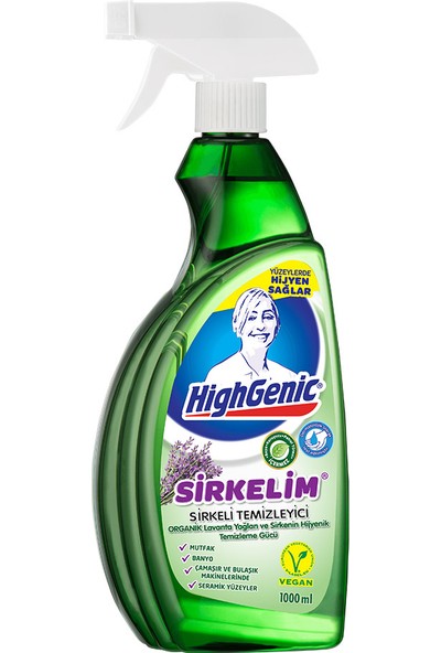 HighGenic Highgenic sirkelim Lavanta Sirkeli Temizleyici 1000 ml
