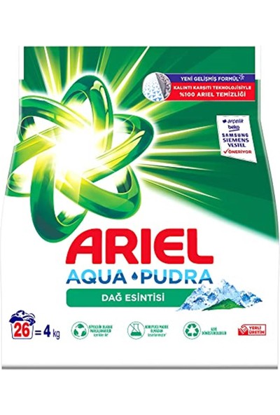 EKS Ticaret Ariel 4 kg Toz Çamaşır Deterjanı Dağ Esintisi EKS Ticaret Ariel 4 kg Toz Çamaşır Deterjanı Dağ Esintisi