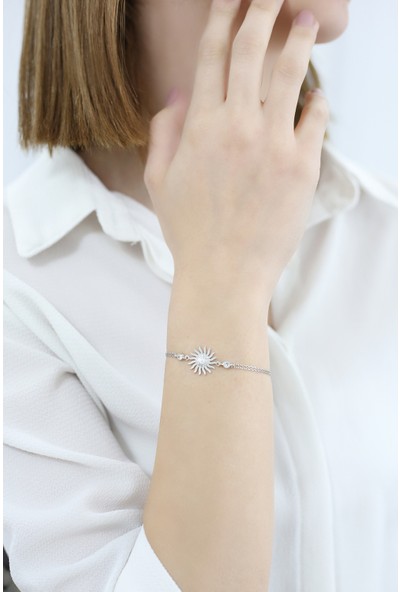 Estila Güneş Tasarım Gümüş Bileklik