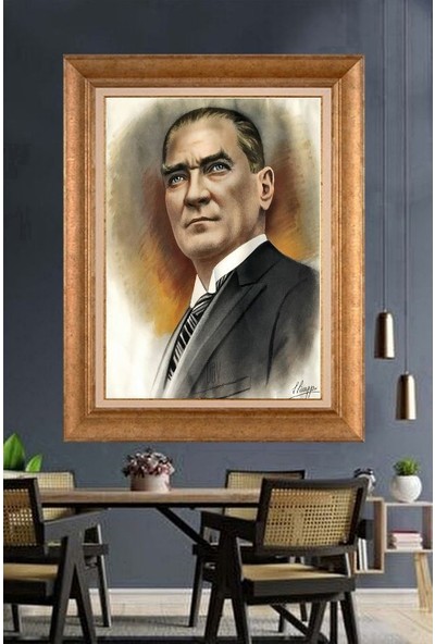 Giyense Altın Varaklı Atatürk Tablo 02