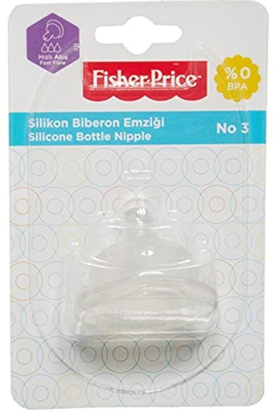 Fisher-Price FP-FBN006 Geniş Ağız Biberon Emziği -Hızlı Akış Fisher-Price FP-FBN006 Geniş Ağız Biberon Emziği -Hızlı Akış