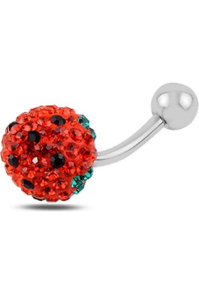 Mayardini Silver Zirkon Taşlı Çilek Piercing Mayardini Silver Zirkon Taşlı Çilek Piercing