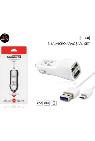 Subzero Araç Şarj Cihazı Subzero Araç Şarj Cihazı