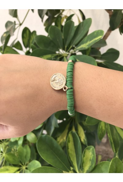 Özge Takı Dekor Yeşil Fimo Boncuklu Bileklik Özge Takı Dekor Yeşil Fimo Boncuklu Bileklik