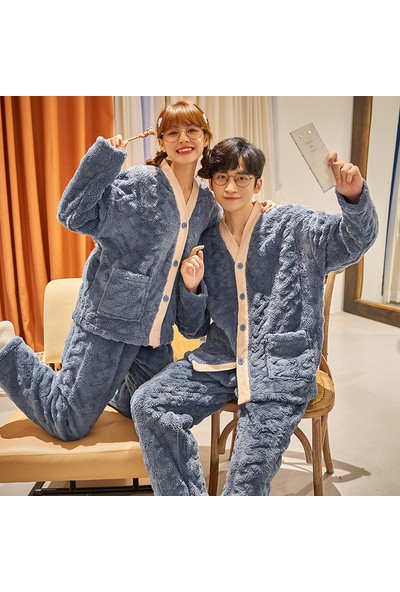Mercan Kadife Çift Pijama