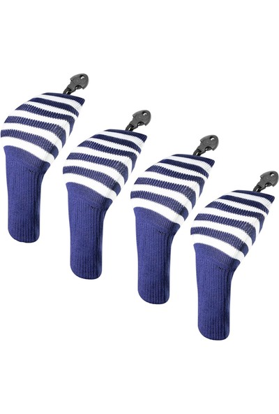Baosity 4pack Golf Club Head Covers Protector Golf Hybrid Head - Covers Aksesuarlar Koyu Mavi Şerit (Yurt Dışından) Baosity 4pack Golf Club Head Covers Protector Golf Hybrid Head - Covers Aksesuarlar Koyu Mavi Şerit (Yurt Dışından)