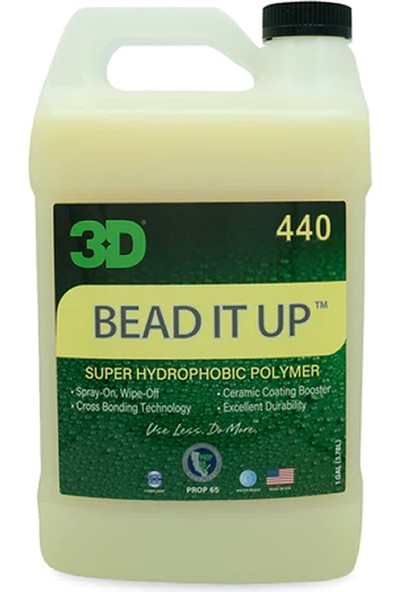3D Bead It Up Seramik Bakım Cilası Hızlı Cila 3.79 Lt 3D Bead It Up Seramik Bakım Cilası Hızlı Cila 3.79 Lt