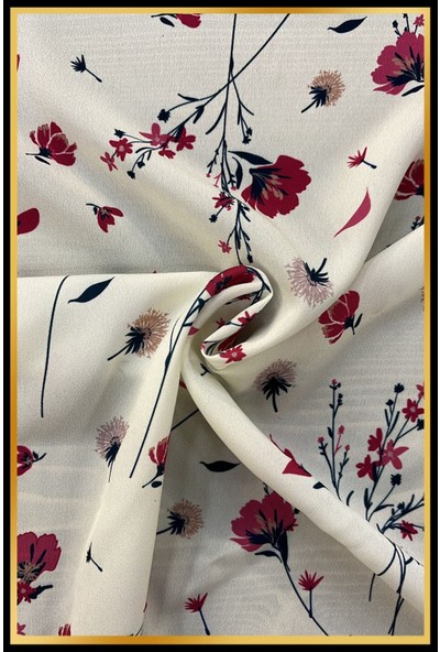 Çicek Desenli Moss Crep Kumaş (Mt) Esta 201500516 V2