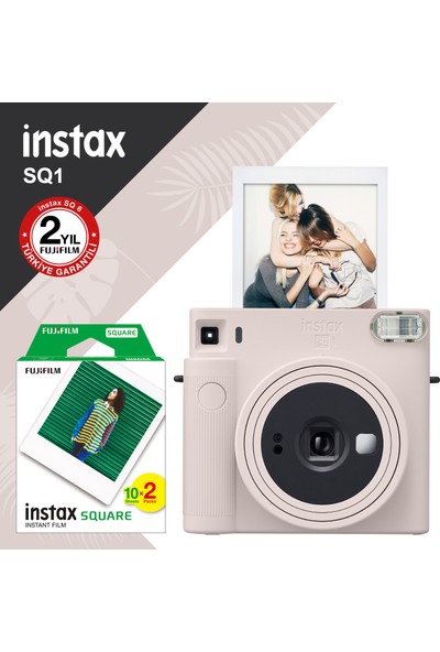 Instax Sq1 Beyaz Fotoğraf Makinesi ve 20LI Kare Film Instax Sq1 Beyaz Fotoğraf Makinesi ve 20LI Kare Film