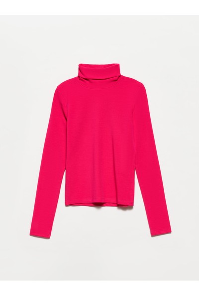 50167 Balıkçı Yaka Bluz-Fuşya