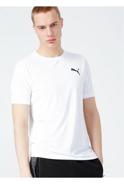 Puma Active Small Logo Tee - Beyaz Erkek Spor T-Shirt - 586725 02