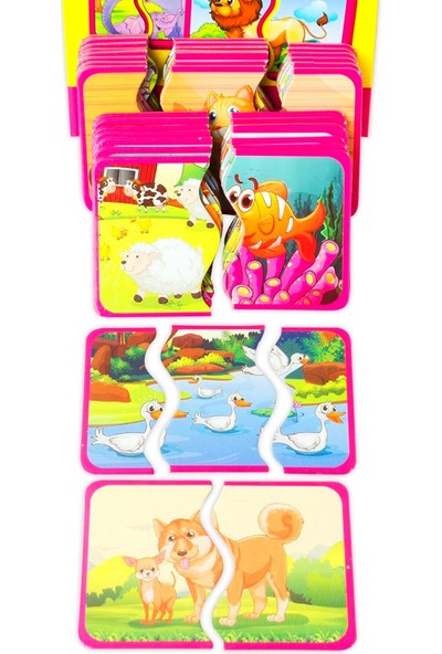 Hayvanlar Tamamlama Eğitici Kartları Puzzle Yapboz Hayvanlar Tamamlama Eğitici Kartları Puzzle Yapboz