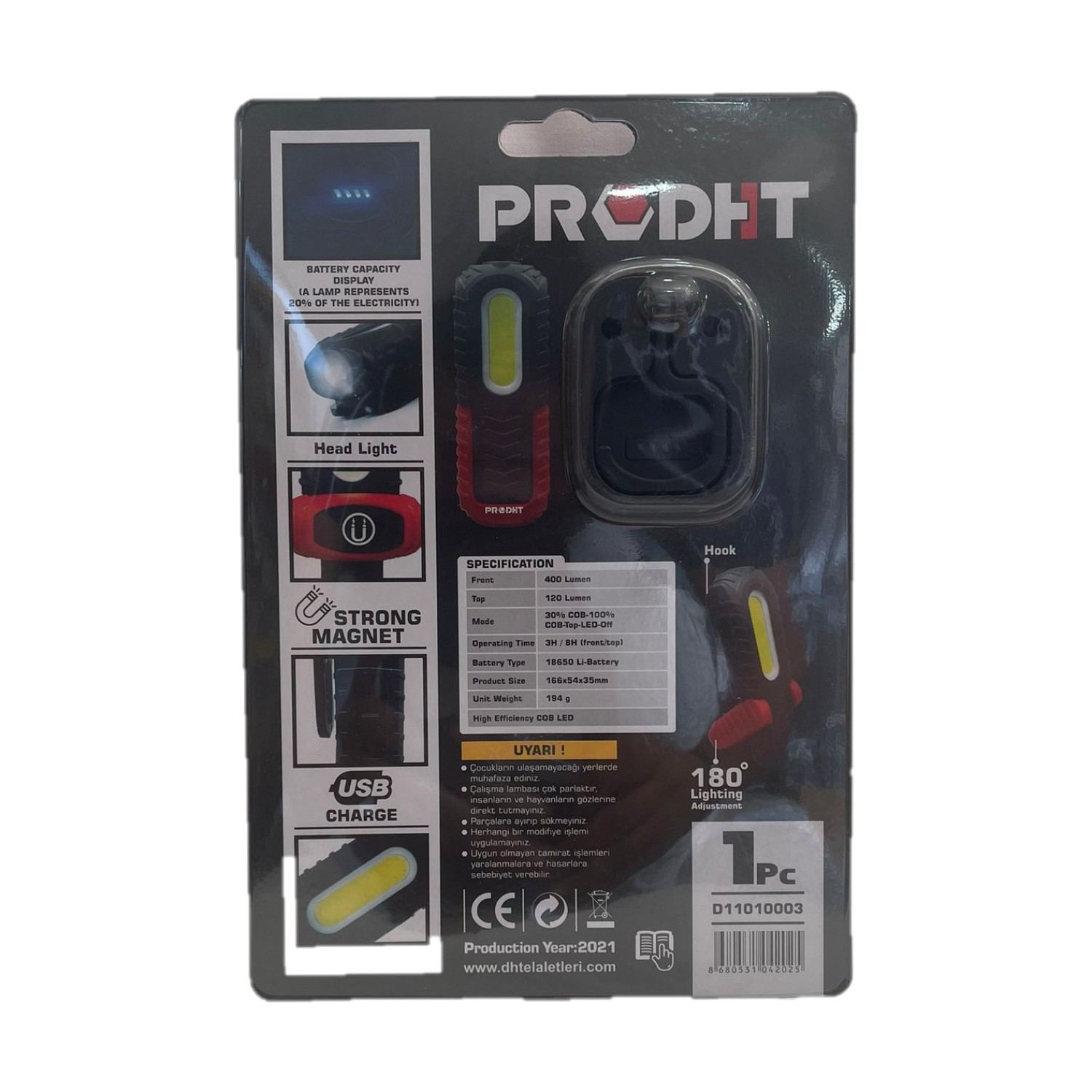 Dht 400 Lümen Mıknatıslı Kancalı Çalışma Lambası Fiyatı