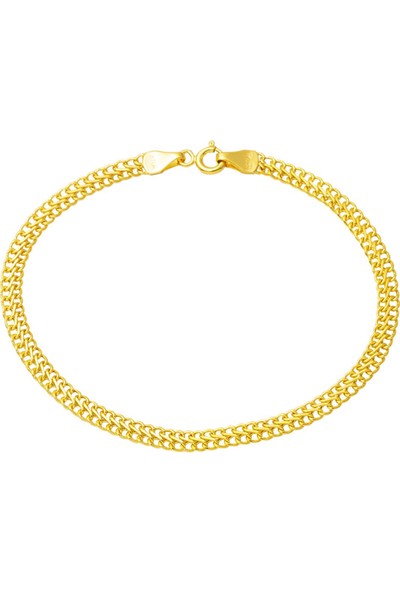 Bilezikci Örme Zincirli 14 Ayar Altın Bileklik