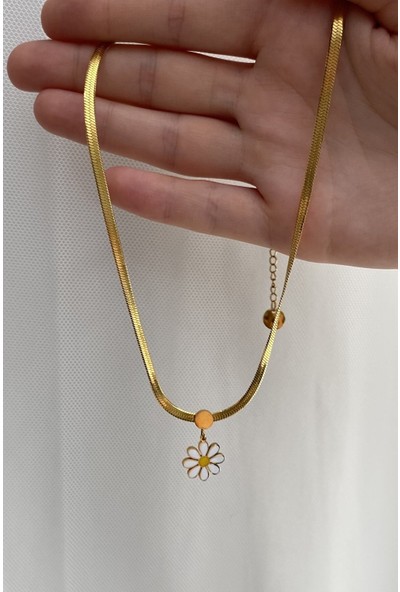 Papatya Çelik Kolye