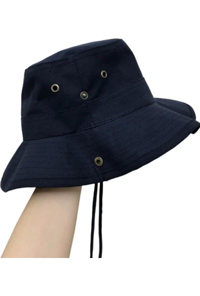 Fötr Şapka Katlanabilir Çıtçıtlı Unisex 56-58 cm Lacivert