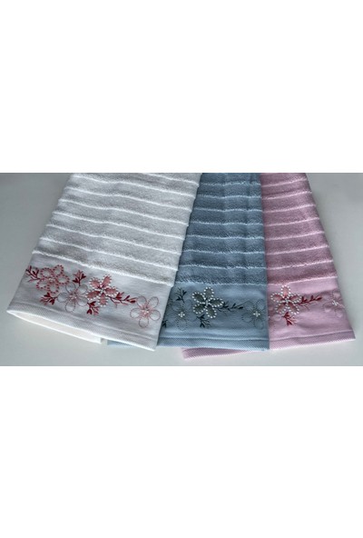 Özdilek Alvena Nakışlı Havlu 50 x 90 cm 3'lü