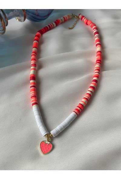 Olse Çilek Detay Renkli Şans Fimo Kolye Olse Çilek Detay Renkli Şans Fimo Kolye