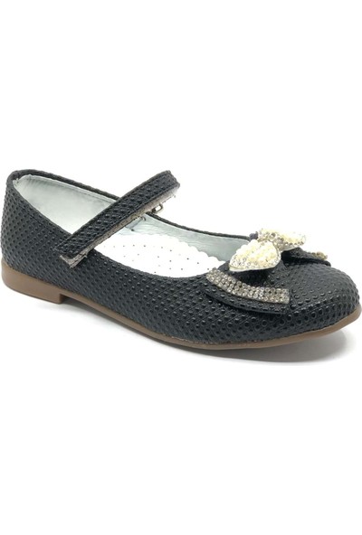 Iremsu 8421 Kız Çocuk Fiyonk Taşlı Babet Ayakkabı