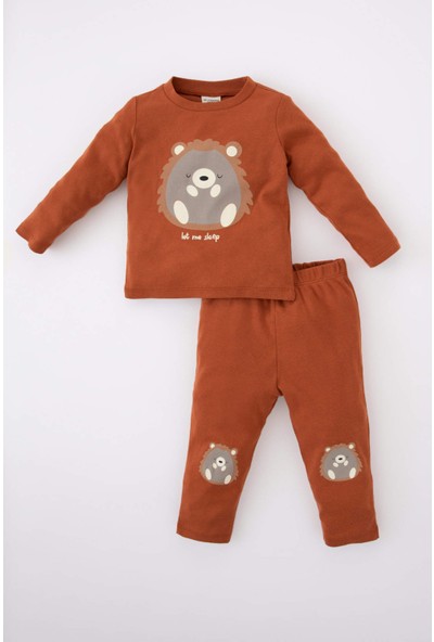 DeFacto Erkek Bebek Hayvan Desenli Bisiklet Yaka Uzun Kollu Ribana Pijama TAKIM Y4049A222AU DeFacto Erkek Bebek Hayvan Desenli Bisiklet Yaka Uzun Kollu Ribana Pijama TAKIM Y4049A222AU